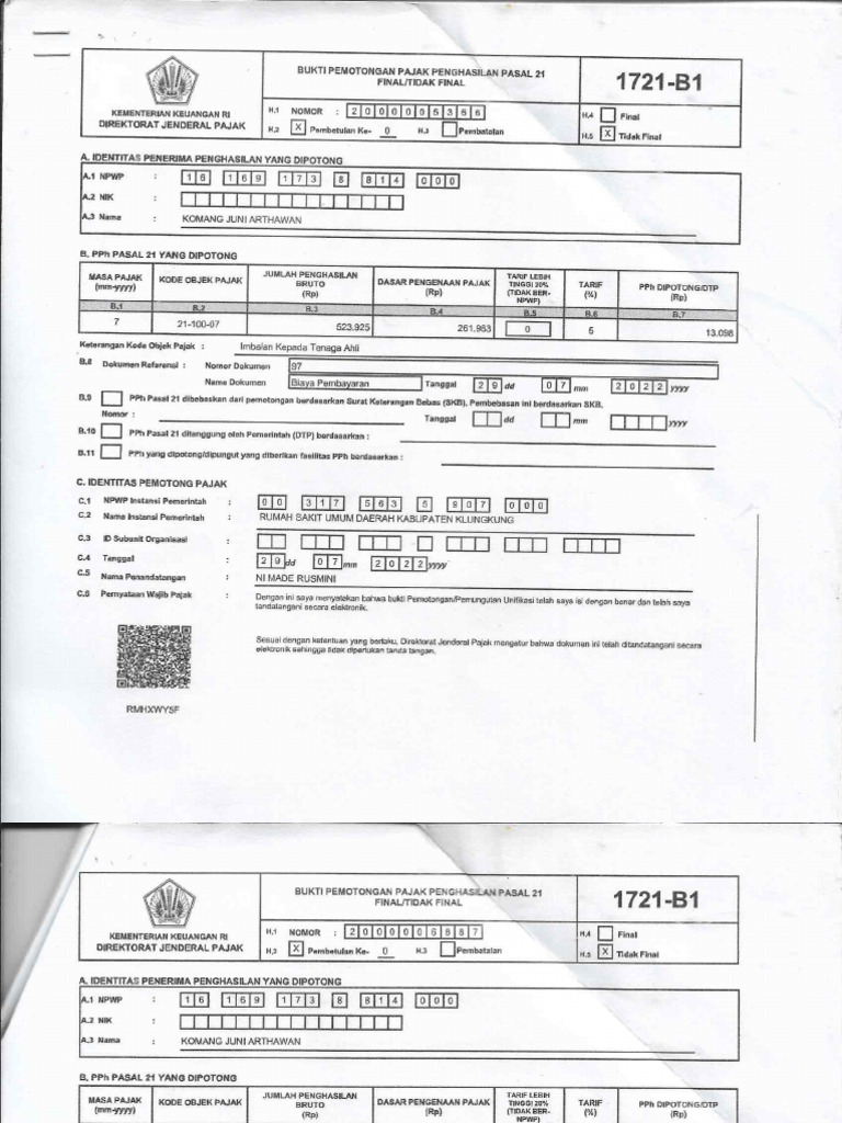 Pajak Jaspel RSUD 2022 | PDF