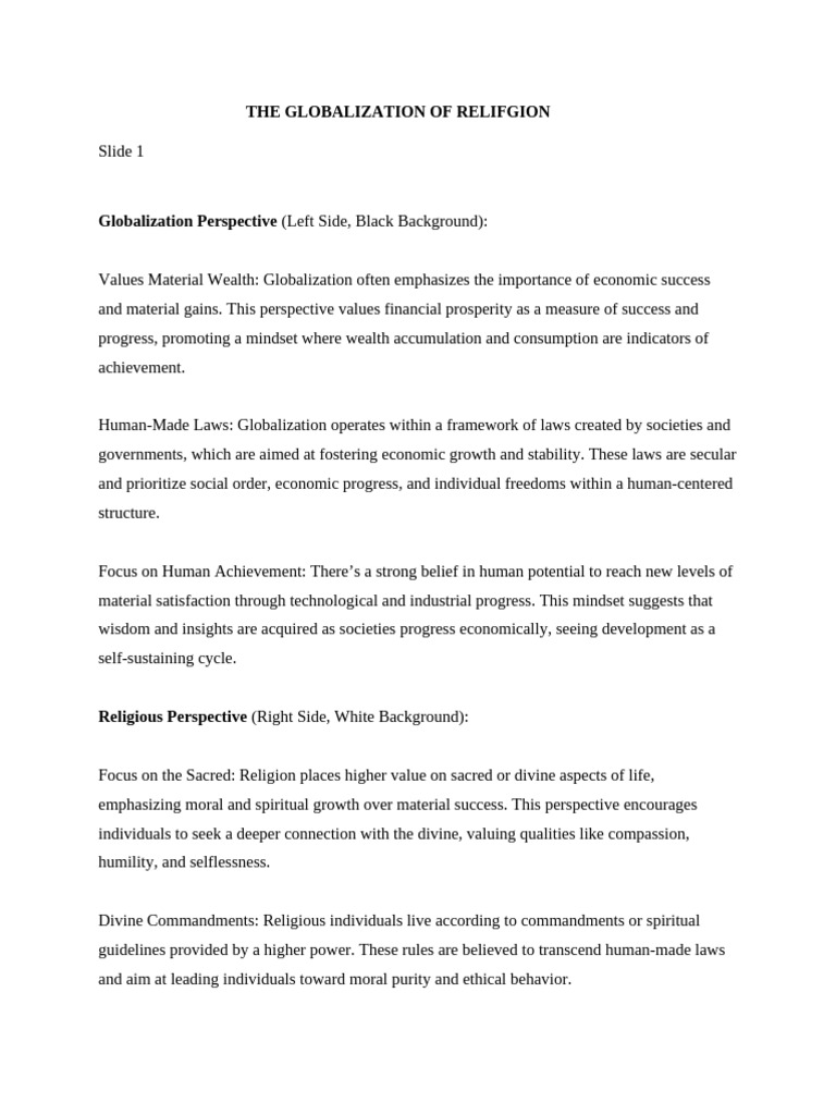 The Globalization of Religion | PDF | Globalization | Spirituality