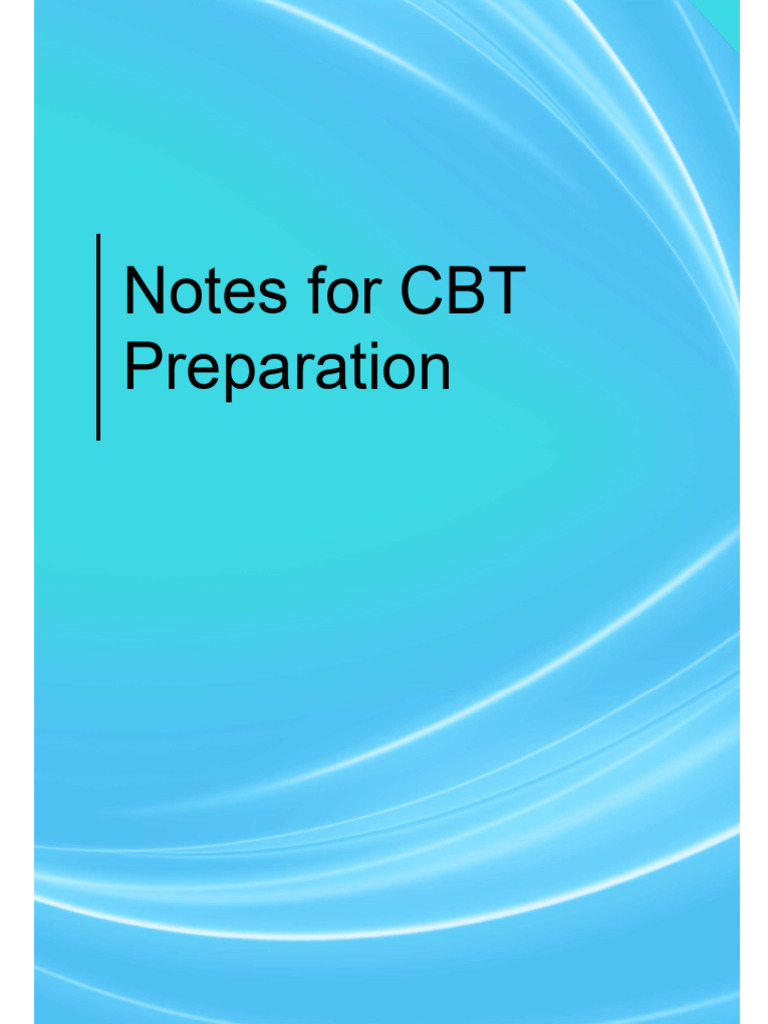 Notes For CBT | PDF