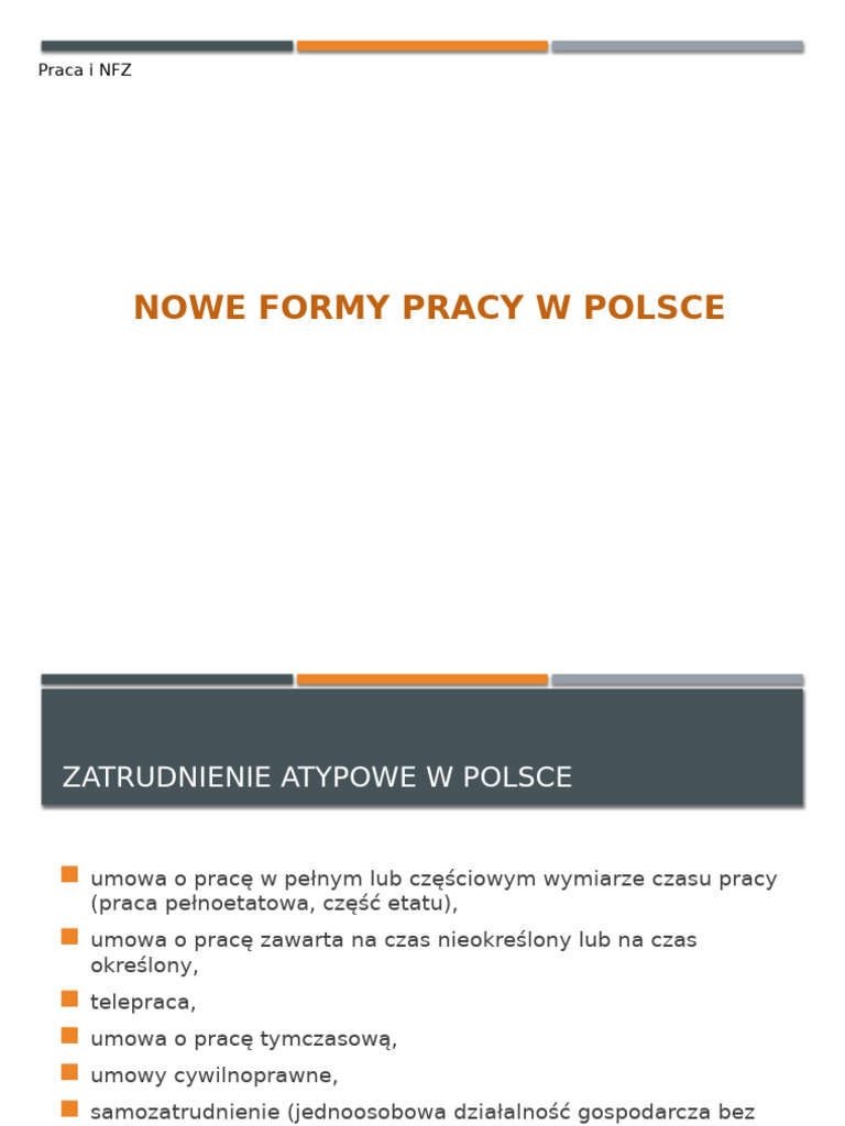 Nowe Formy Pracy W Polsce | PDF