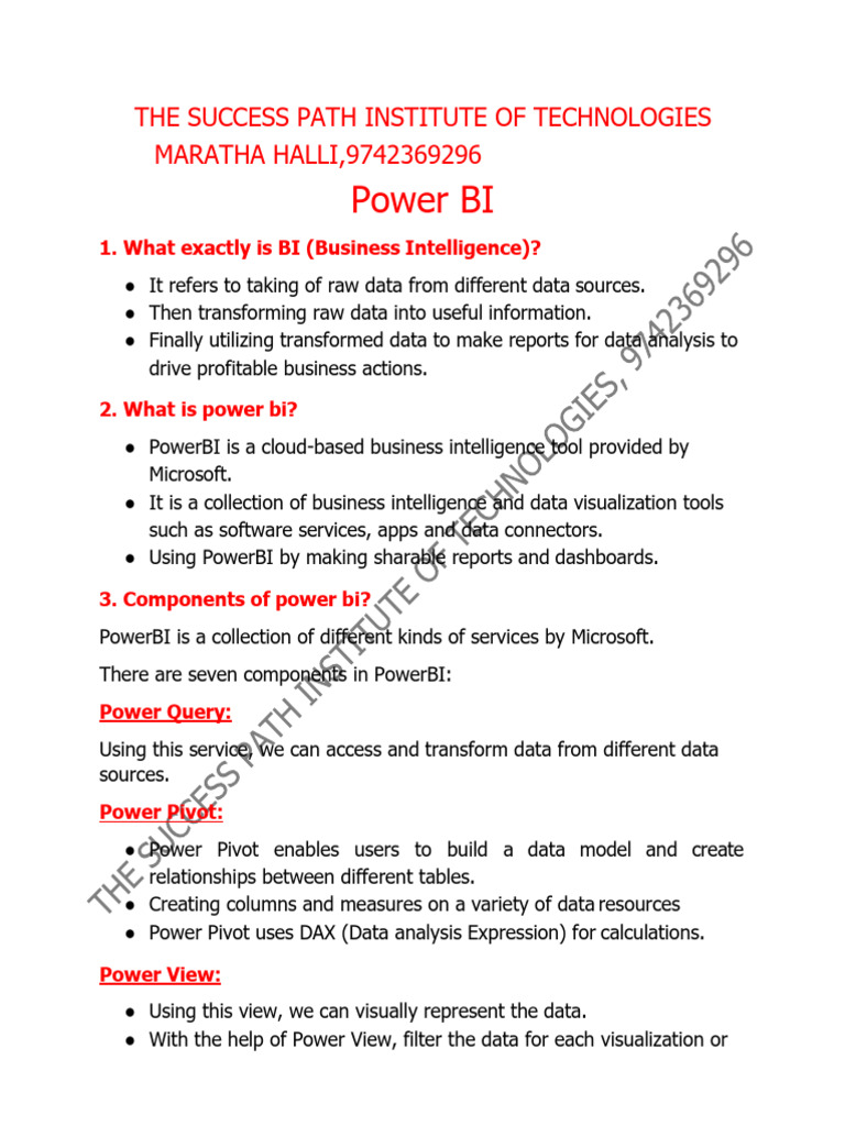 PowerBI Desktop Interview Questions | PDF | Computing | Data