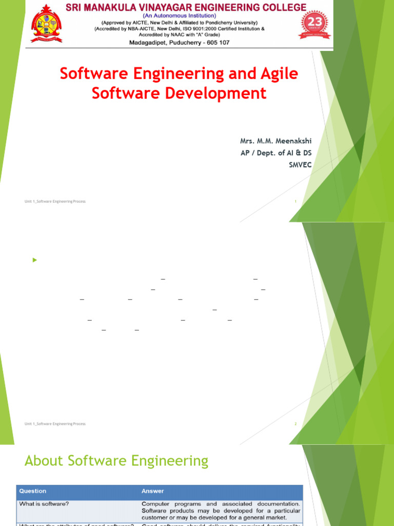 Se Unit 1 Notes Pdf Software Development Process Agile Software Development