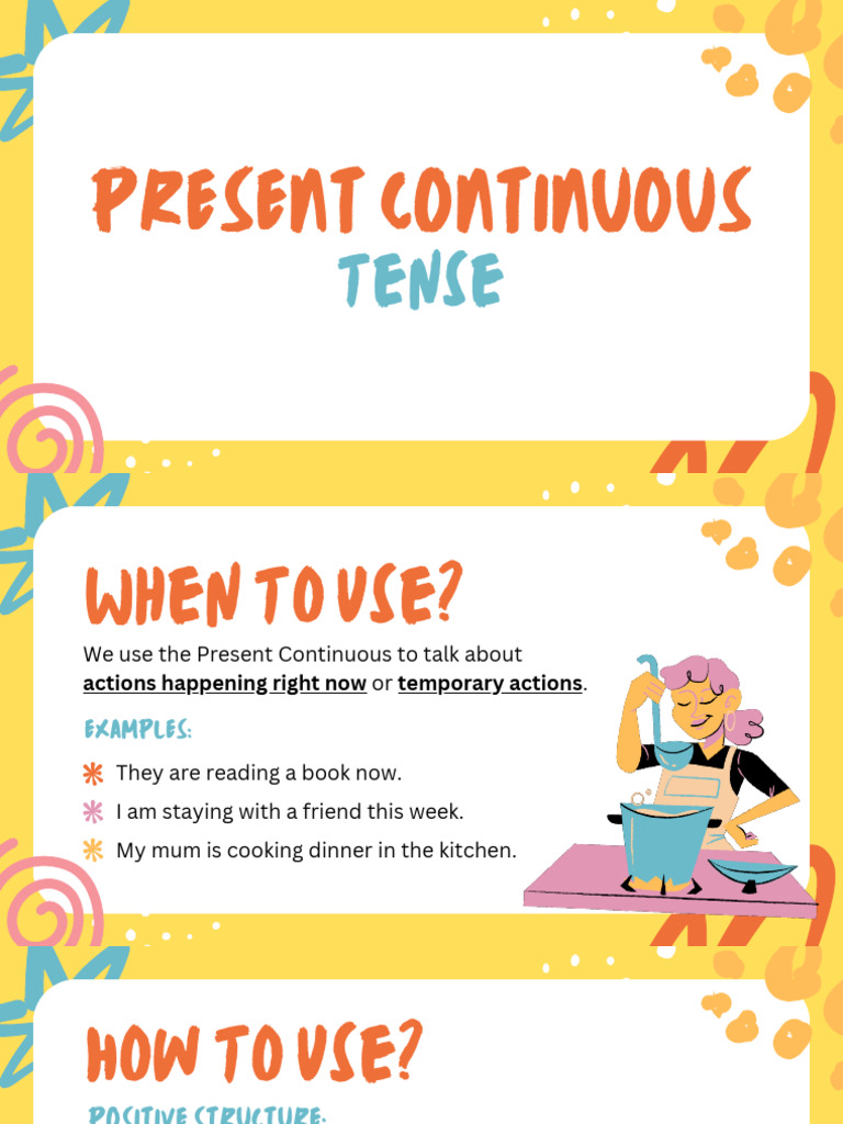 Present Continuous Tense | PDF