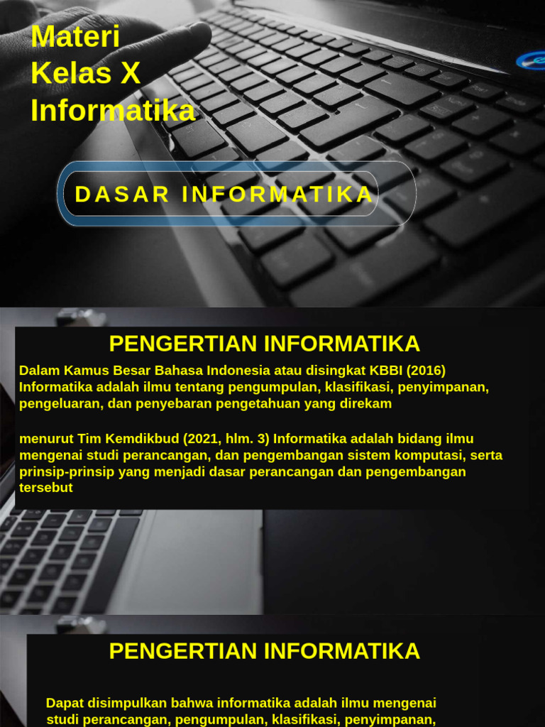 Informatika Pertemuan Ke 1 | PDF | Communication Design | Computer Science