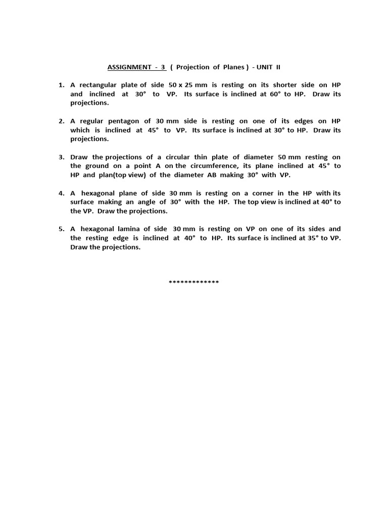 EG Class Work and Assignment Unit-2 | PDF