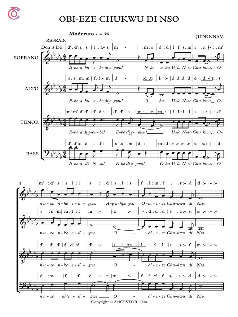 (Choirscript - Net) - Obi-Eze-Chukwu-Di-Nso-Jude-Nnam-Ebbfe | PDF