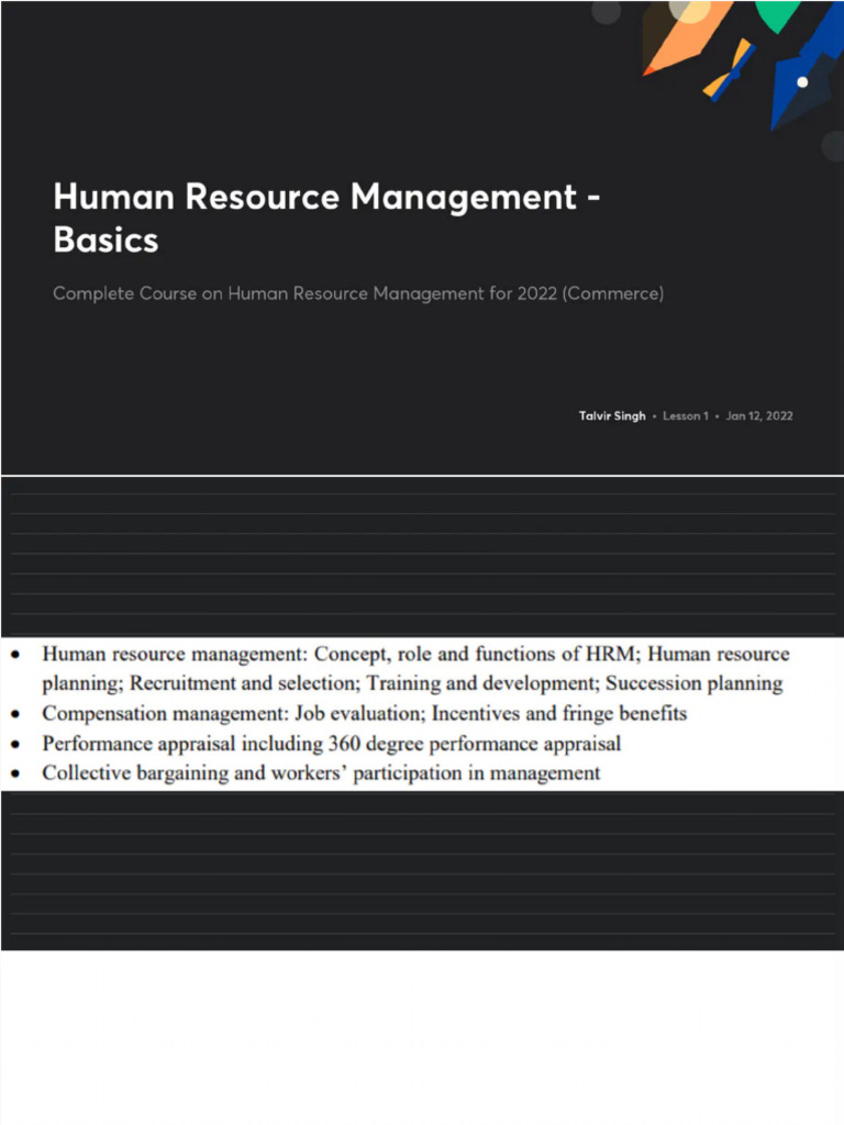 Human Resource Management Basics No Anno | PDF