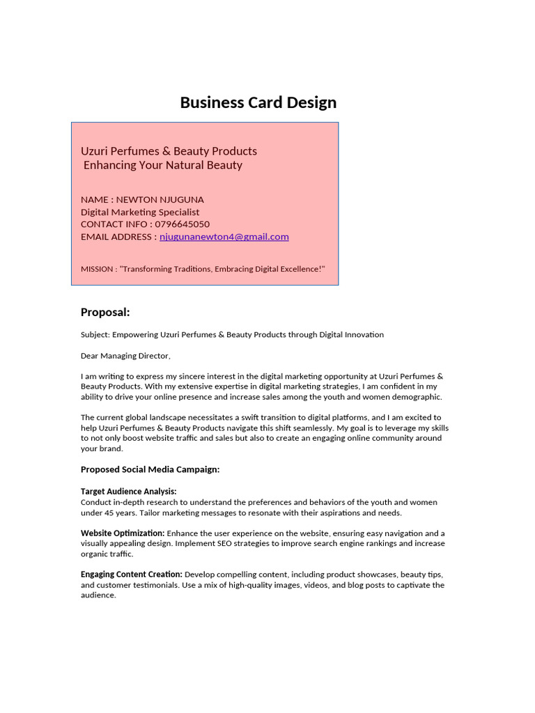 Business Card Design | PDF | Digital Marketing | Popular Culture ...