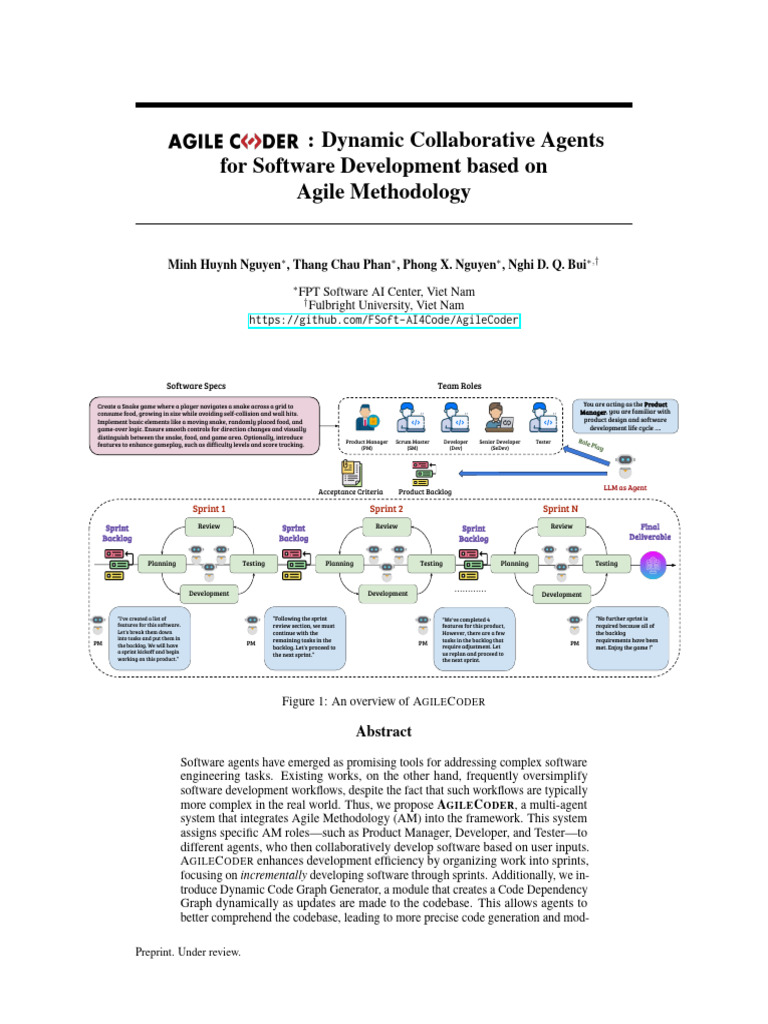 Agilecoder Dynamic Collaborative Agents For Software Development