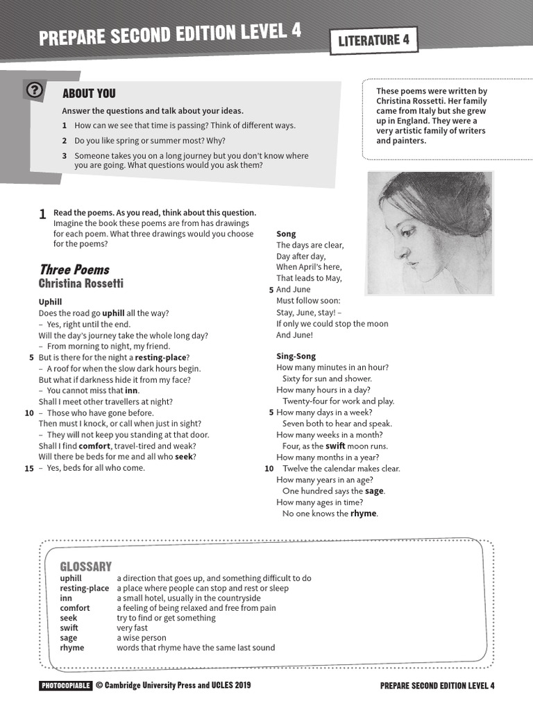 B1 Literature Worksheet 1 Prepare 4 | PDF