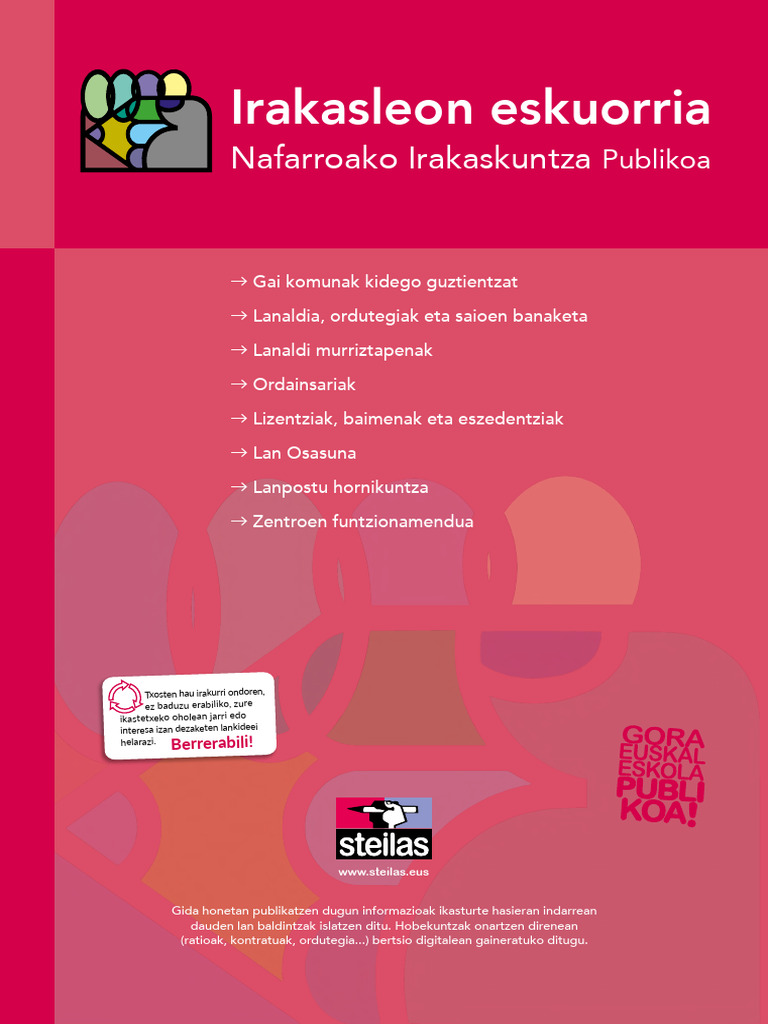 Irakasleon Eskuorria 2023 24 Ikasturtea IMPR | PDF