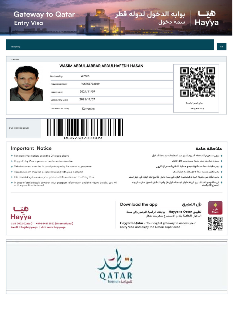 Wasim Hasanentry Visa | PDF