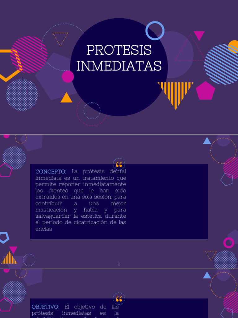 Protesis Inmediata | PDF | Medicina CLINICA | Especialidades Medicas