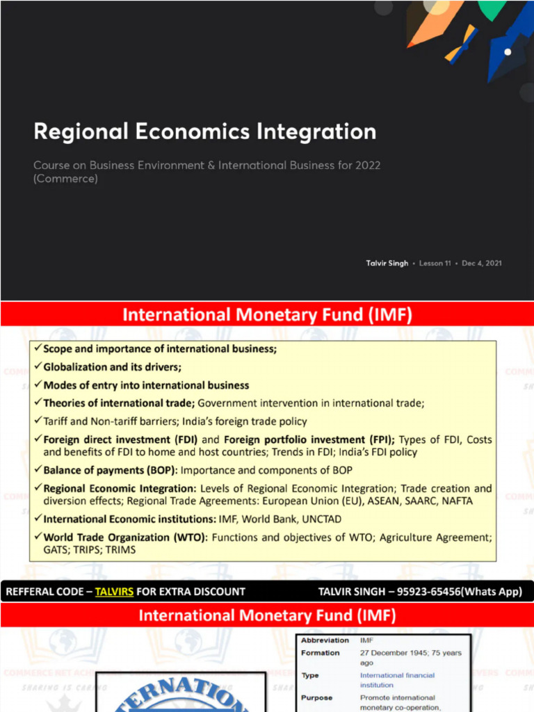 Regional Economics Integration No Anno | PDF