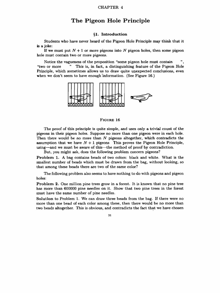PIGEON HOLE PRINCIPLE | PDF | Numbers | Mathematical Concepts