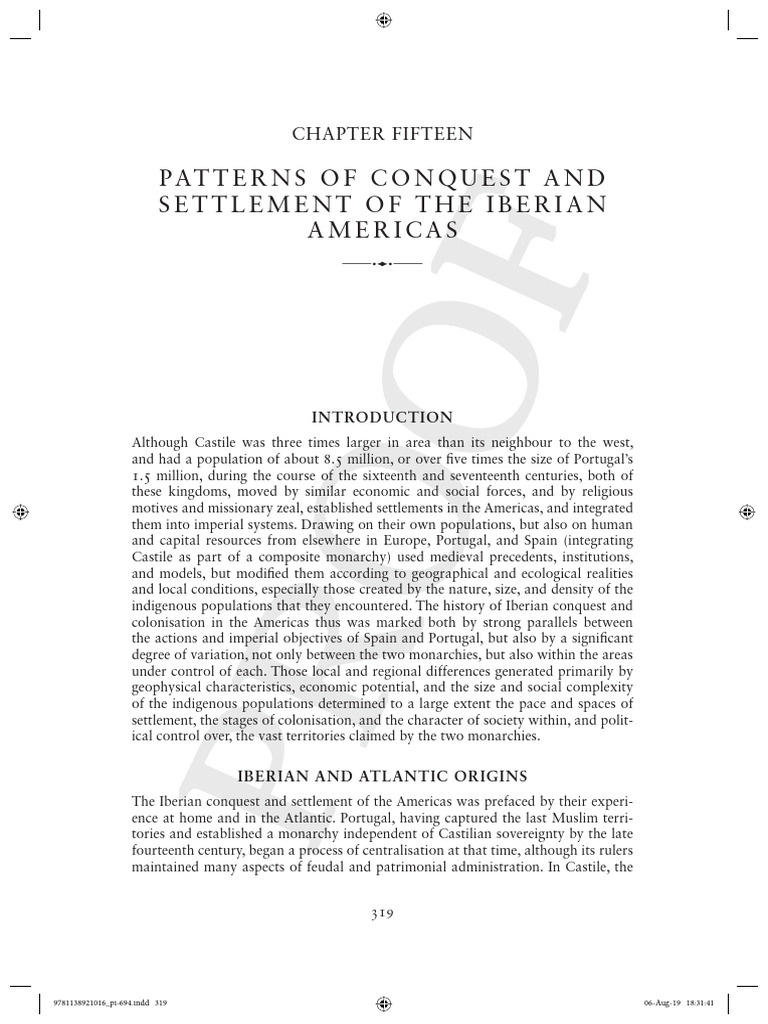 SChwartz - Patterns of Conquest and Settlement | PDF | Spanish ...