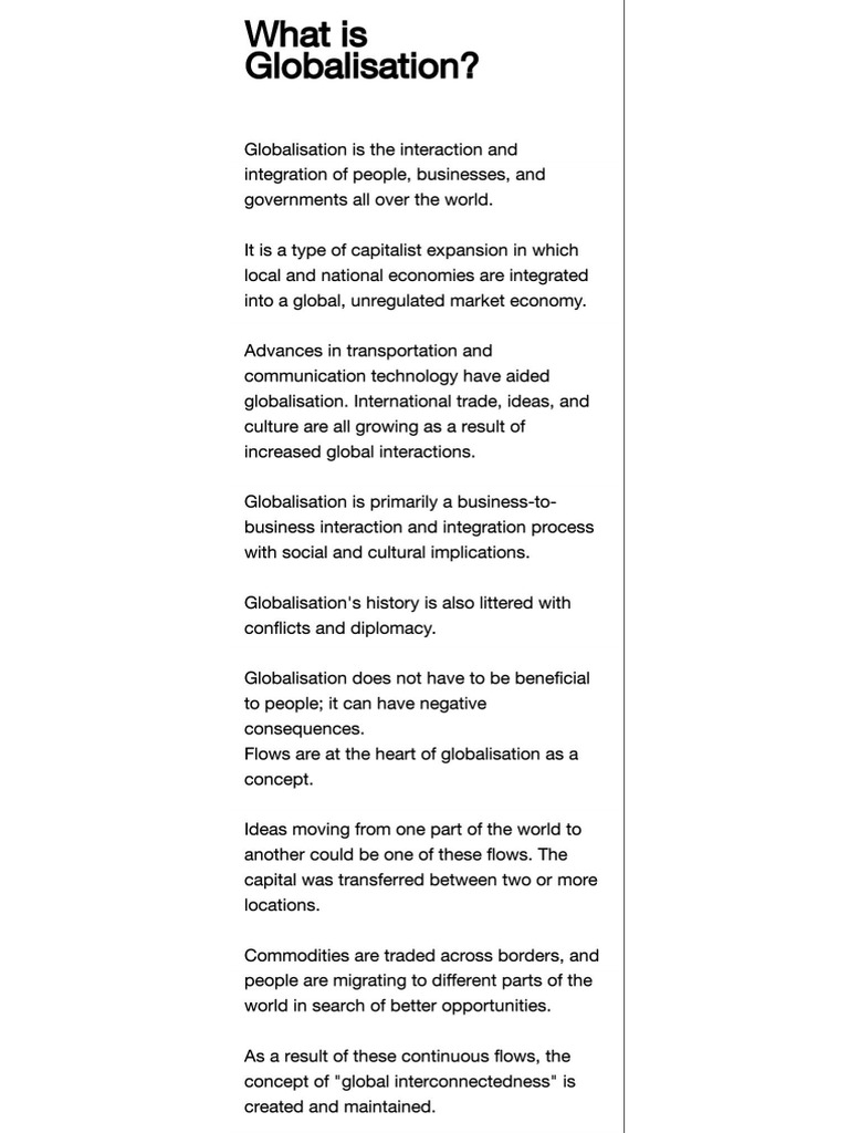 Globalization | PDF