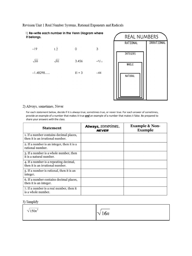Revision Unit 1 | PDF