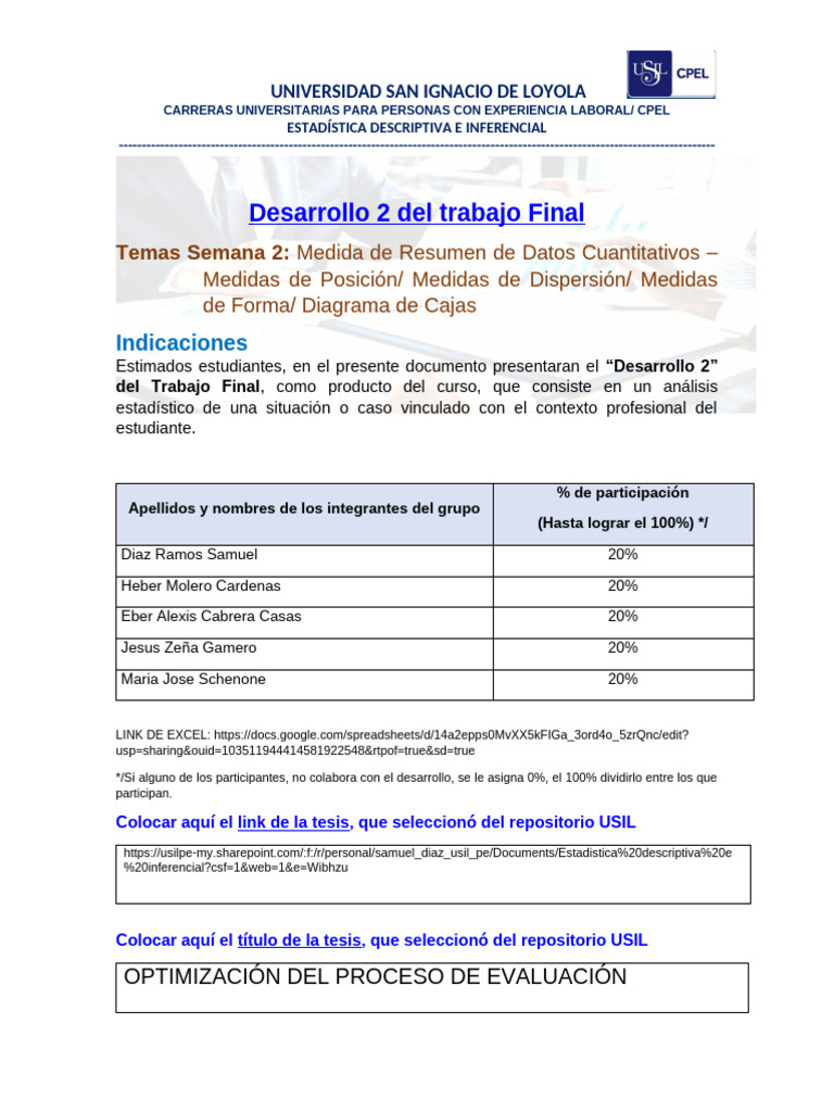 f2 Desarrollo 2 Trabajo Final Edi 2024 | PDF | Estadísticas descriptivas | Mediana