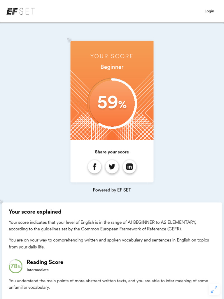 Free 15-Minute English Test EF SET Quick Check | PDF