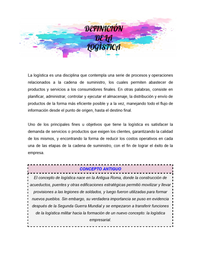 Definición de La Logística | PDF