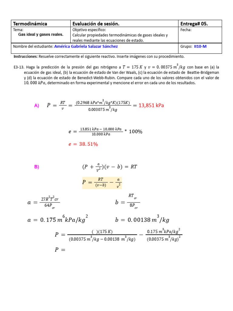 Ejercicios - Gases Ideales y Reales | PDF | Gases | Mecánica estadística