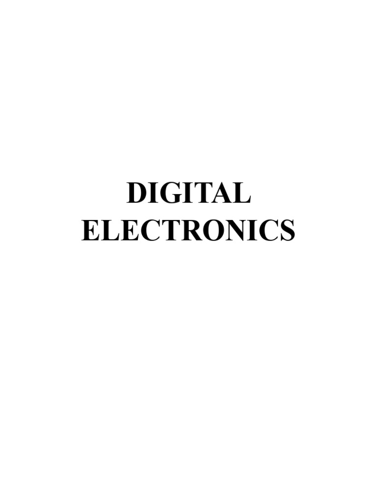 Digital Electronics | PDF | Electronic Design | Mathematics