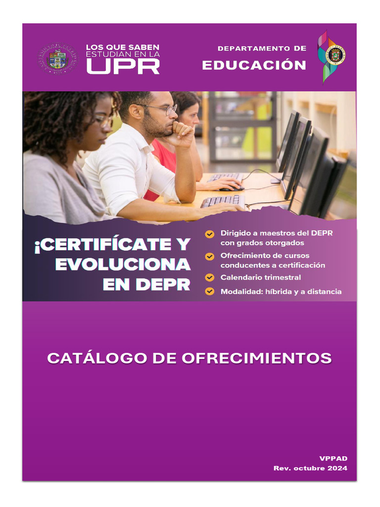Catálogo Certificate y Evoluciona Con El Depr Upr | PDF | Educación de la primera infancia ...