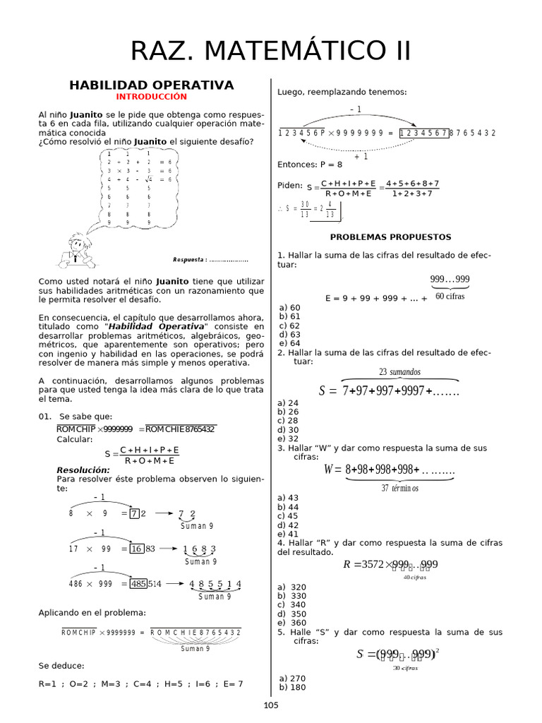 06 - Raz - Logico Matematico 2 - Guia 1 - 122 | PDF | Multiplicación | Matemáticas