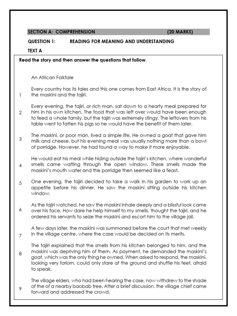 Grade 7 HL Baseline Assessment | PDF