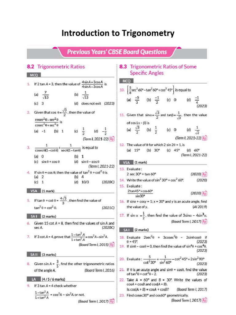 Introduction To Trigonometry | PDF