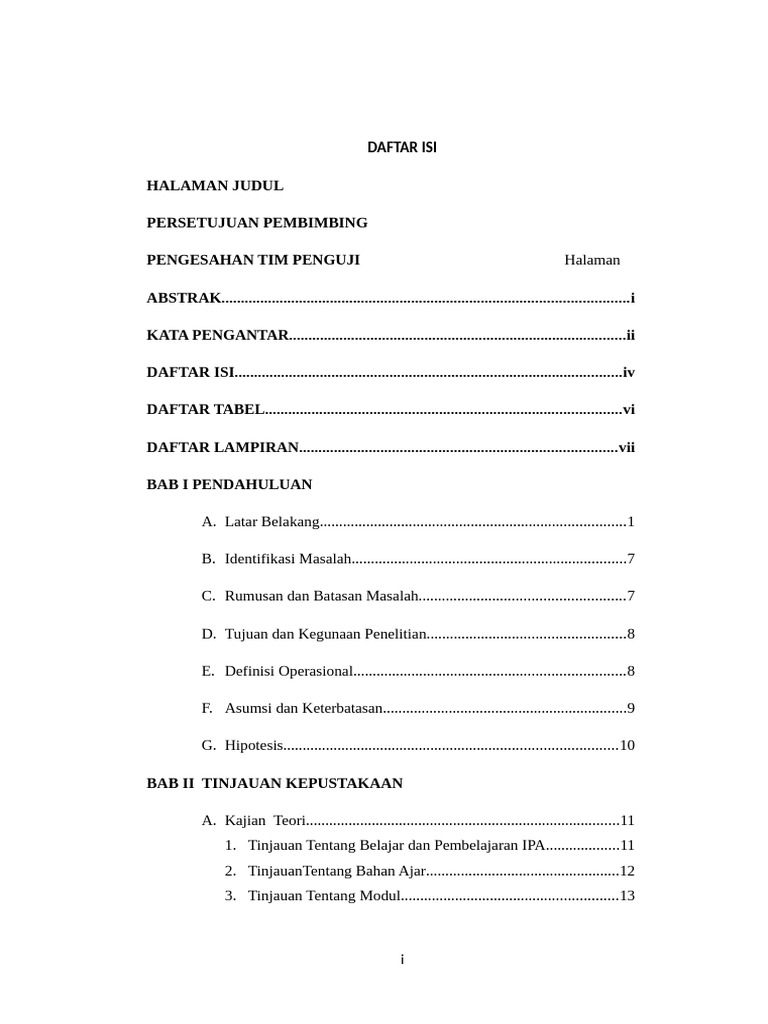 Daftar Isi | PDF