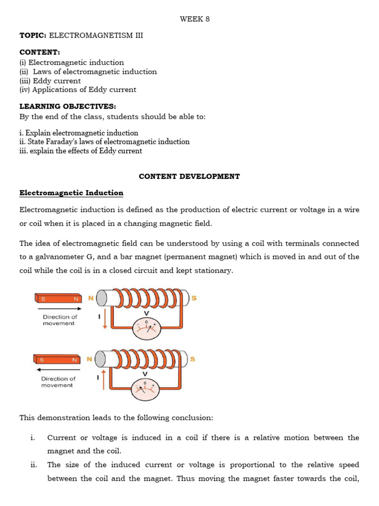Yr 11 Wk8 Electromagnetism3 | PDF | Electromagnetic Induction | Inductor