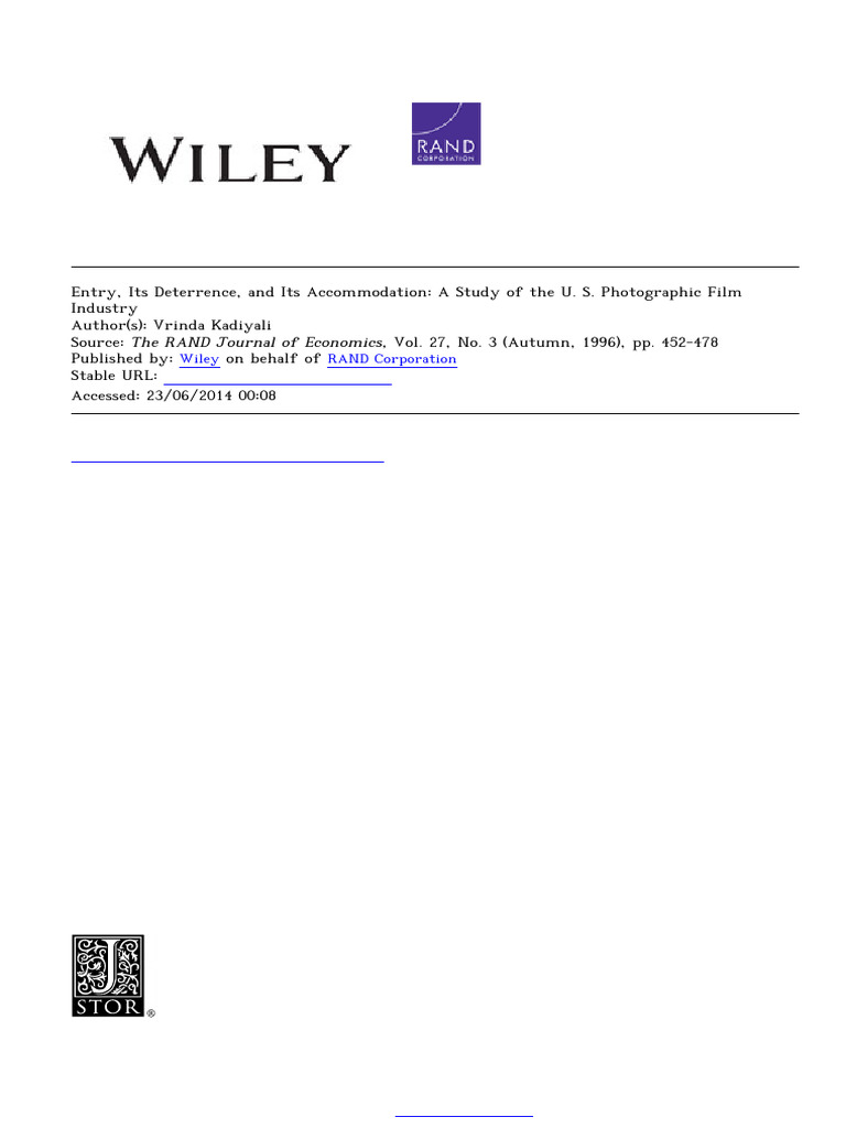 Wiley RAND Corporation | PDF | Demand | Multicollinearity