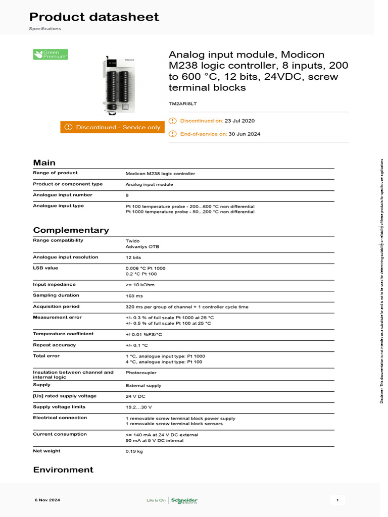 Schneider Electric - Programmable-Controller-Twido - TM2ARI8LT | PDF ...