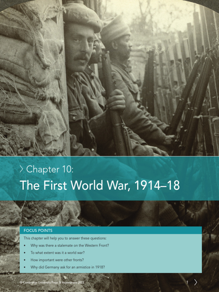 The First World War, 1914-18 The First World War, 1914-18: Chapter 10 ...