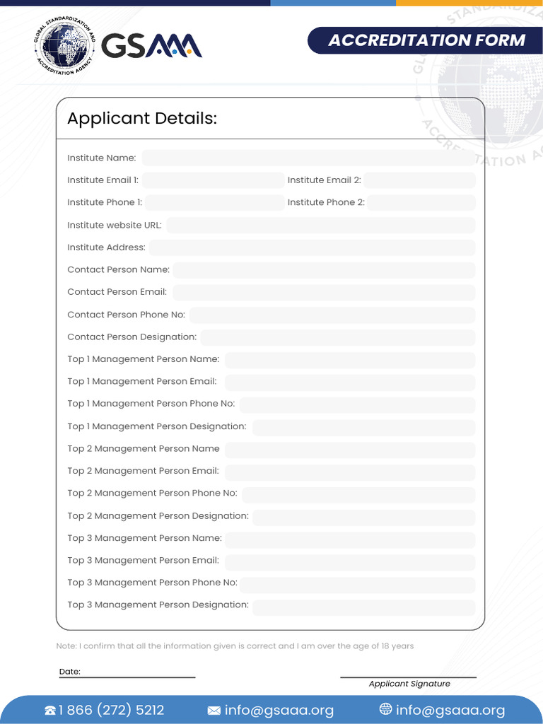 Accreditation Form | PDF