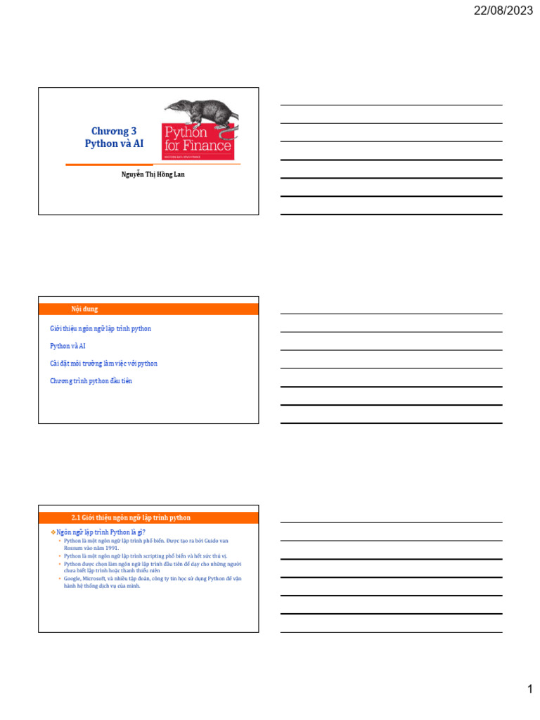 SV Chuong 3 - Python Và AI-V2 B3 | PDF