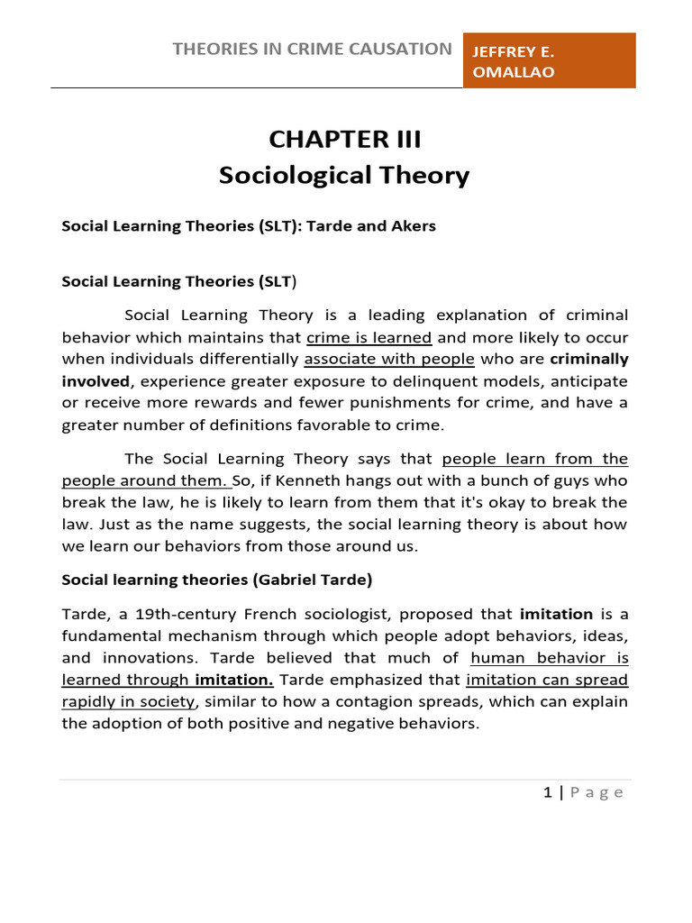 THEORIES-SEMI-FINAL.. | PDF | Deviance (Sociology) | Crimes