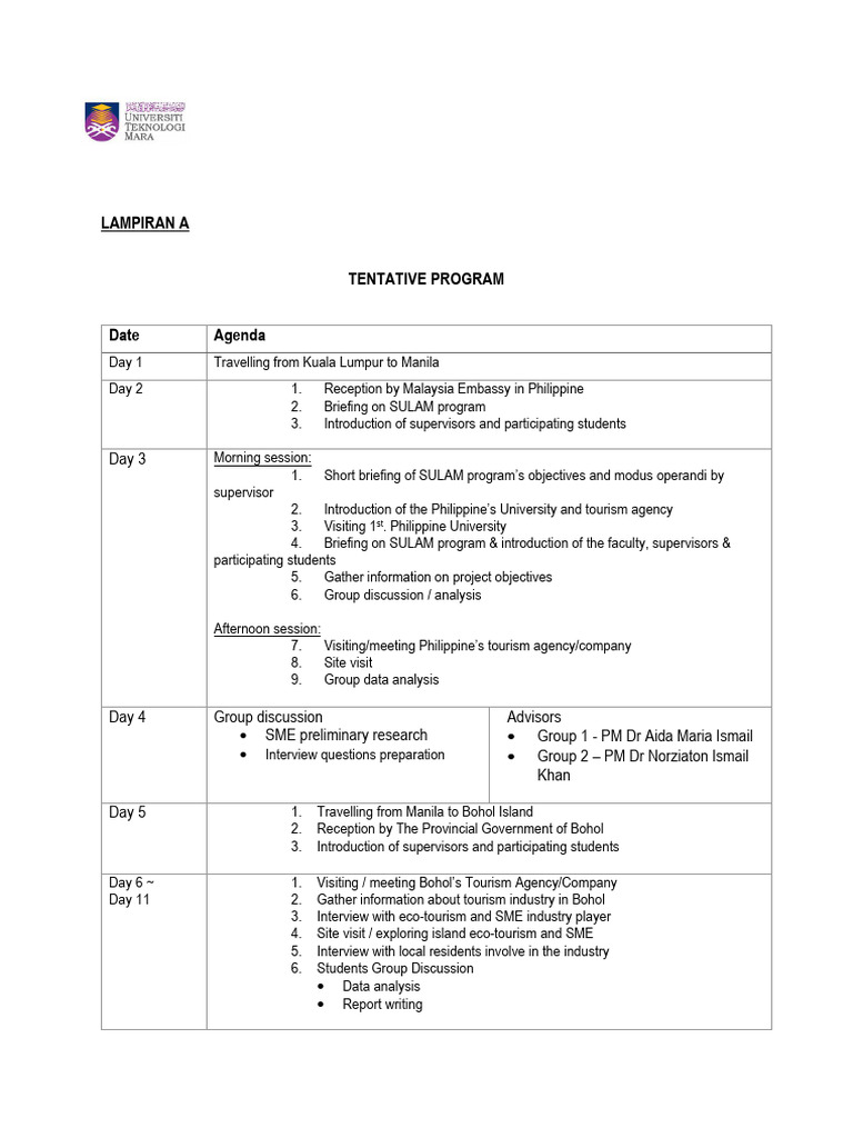 Tentatif Program | PDF