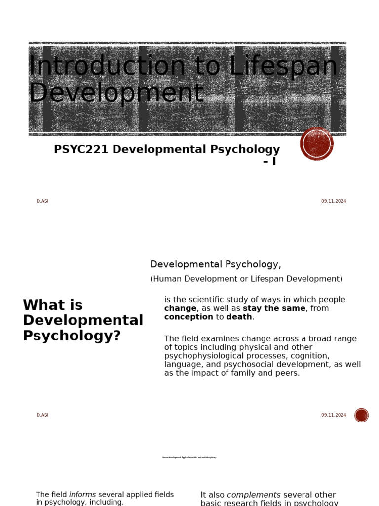 Introduction To Developmental Psychology | PDF | Developmental ...