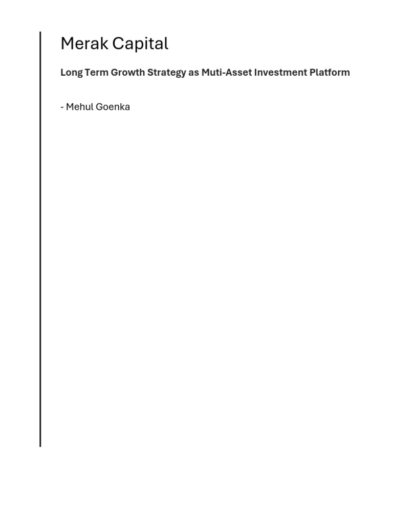 Merak Capital's Growth Strategy Overview | PDF | Black Rock | Investing