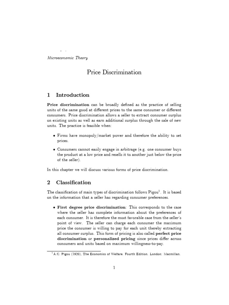 2.LectureNotes PriceDiscrimination | PDF | Monopoly | Economic Surplus