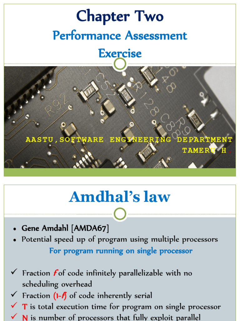 CAAL Chapter 2 Lecture 3 Amdhal's | PDF | Central Processing Unit | Parallel Computing