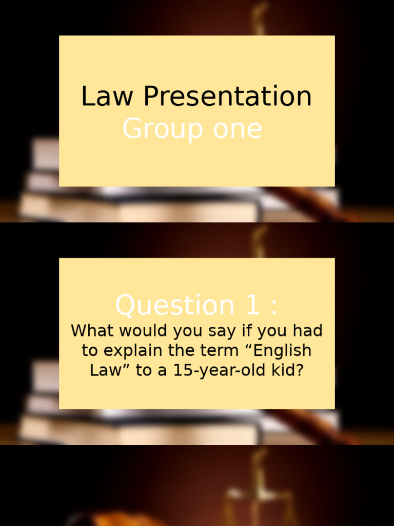 Law Presentation Slides | PDF