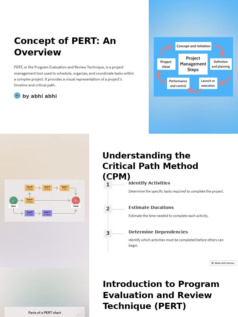 Concept of PERT An Overview | PDF | Operations Research | Project ...