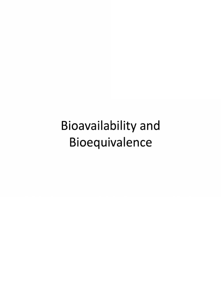 19 Bioavailability | PDF