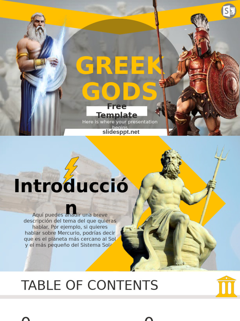 Greek Gods: Free Template | PDF | Planets | Venus