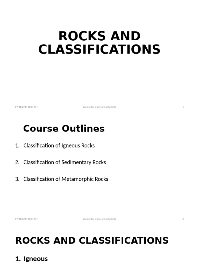 Lecture On Classification Igneous Rocks | PDF | Igneous Rock | Magma