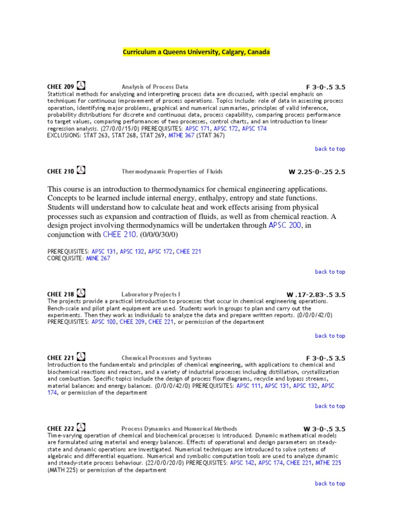 Chemical Engineering Course Overview | PDF | Biodegradation | Fluid ...